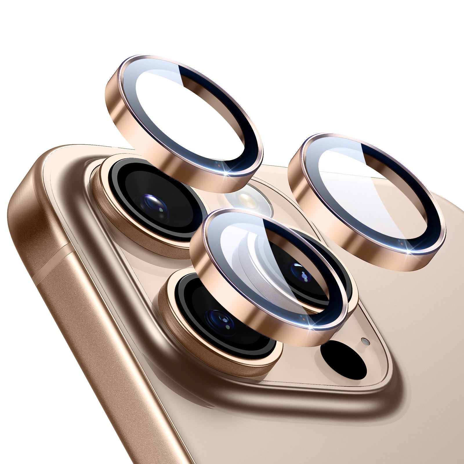Titanium iPhone 16 Pro Max/16 Pro Armorite Camera Lens Protectors - ESR