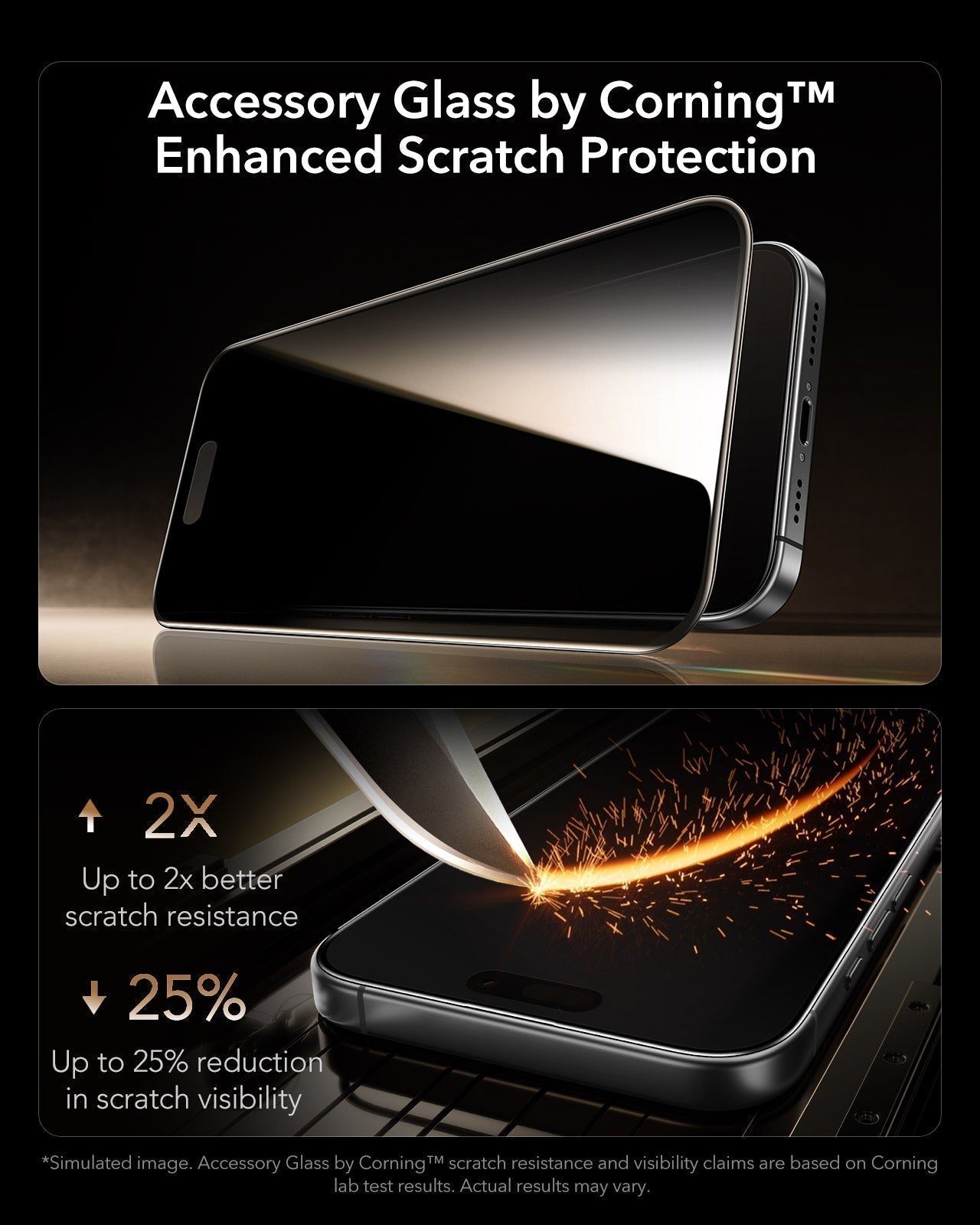 Orange iPhone 17 Pro Silicone Case & Privacy Corning Bundle | ESR Soft