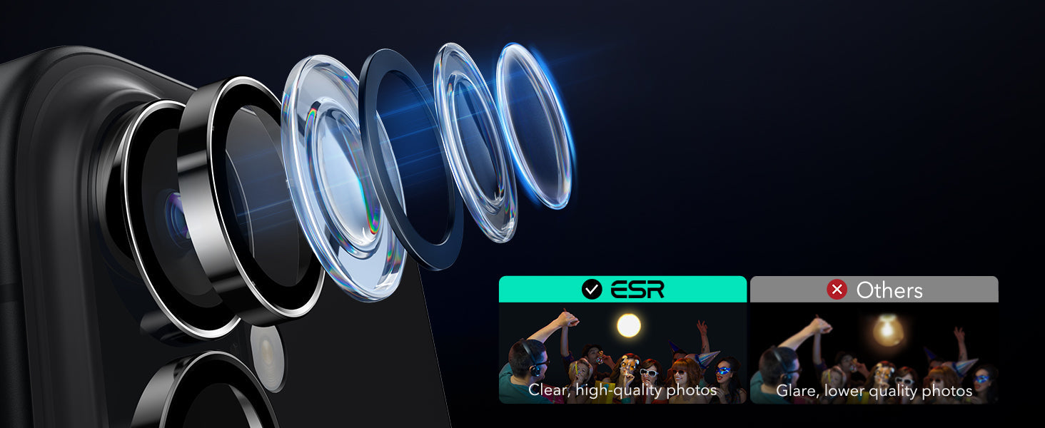 Titanium iPhone 16 Pro Max/16 Pro Armorite Camera Lens Protectors - ESR